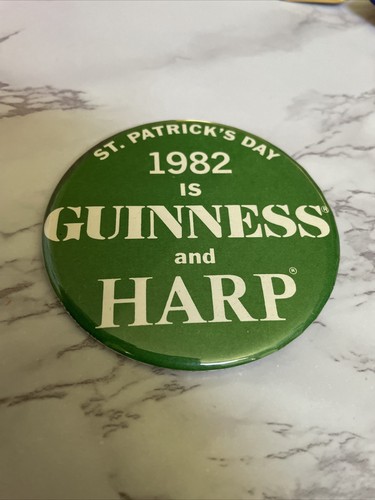 St Patrick's Day 1982 Guinness & Harp Beer Pinback Button Pin BEE-15 | eBay