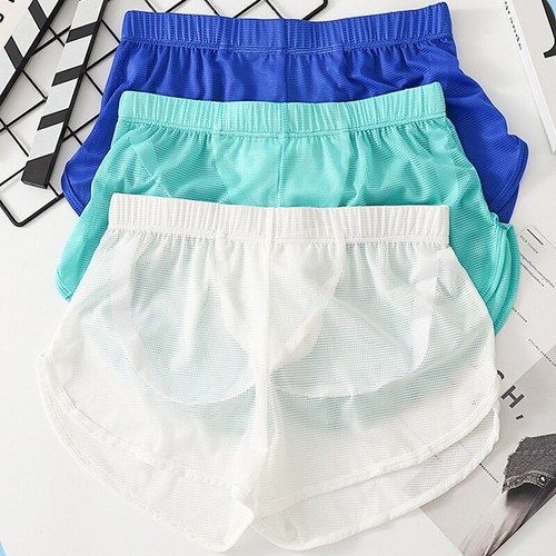 Men's Jockstrap Boxer Trunks Shorts Breathable Mesh Casual Pajamas Home ...