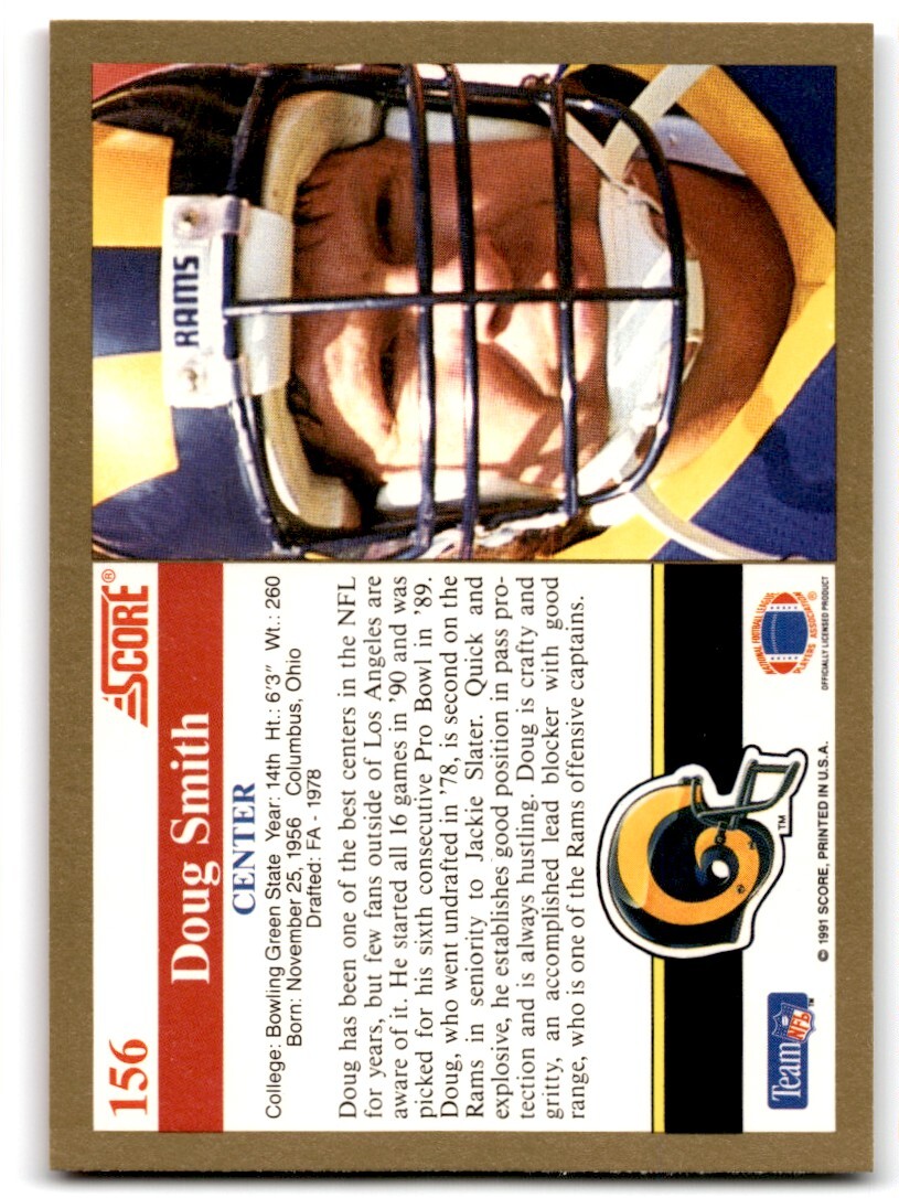 1991 Score Doug Smith Los Angeles Rams #156 | eBay