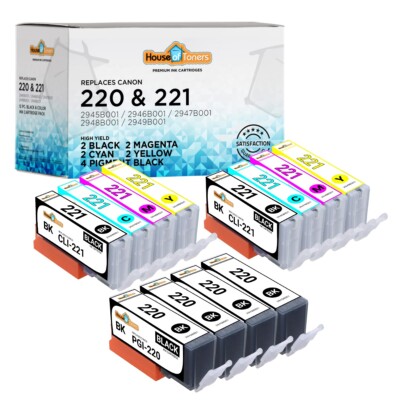 12PK PGI-220 CLI-221 Ink Cartridges for Canon PIXMA MP980 MP990 MX860 ...