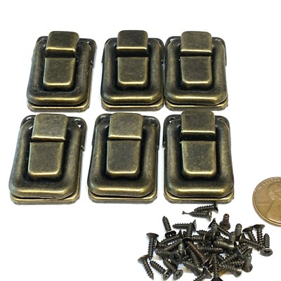 6 Piece BXR vintage style small box hardware lock latch box latches box ...