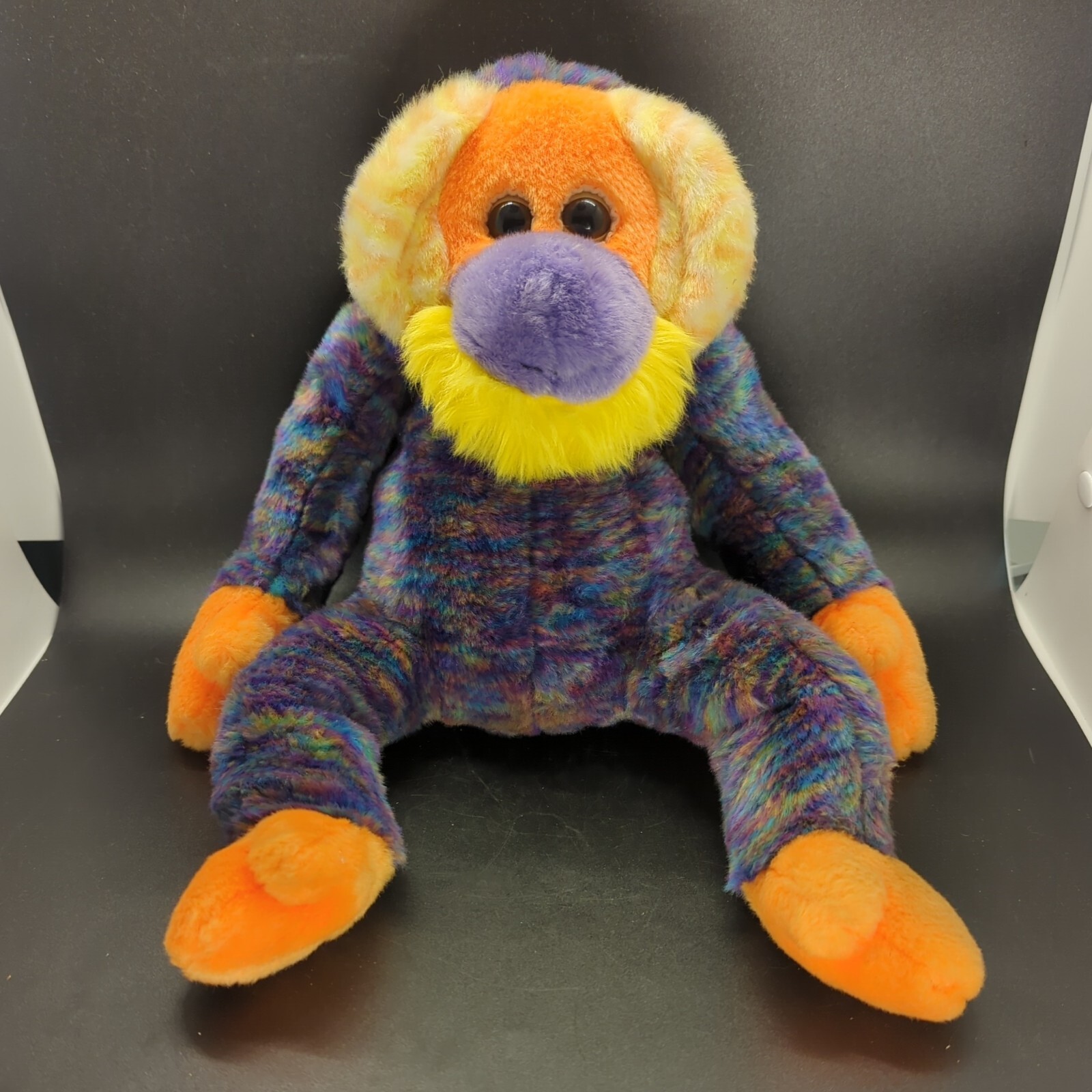 TY BANANAS Orangutan MONKEY BEANIE BUDDY with Purple and Orange 15 ...