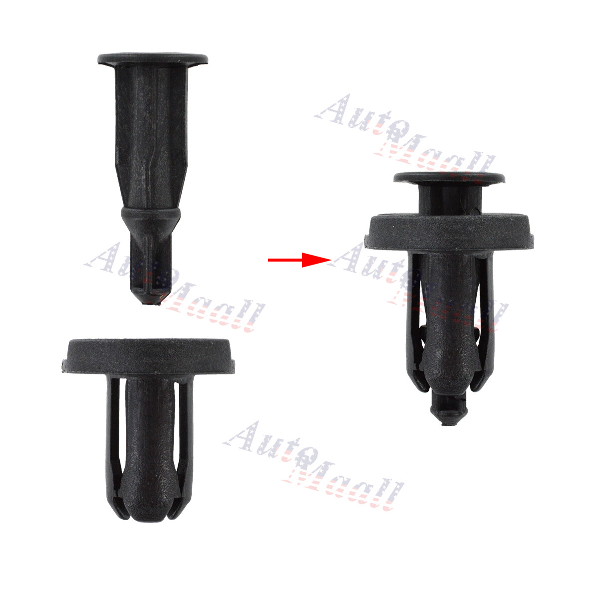 120x Clips Fastener Bumper Fender Retainer for 10mm Honda Element Pilot ...