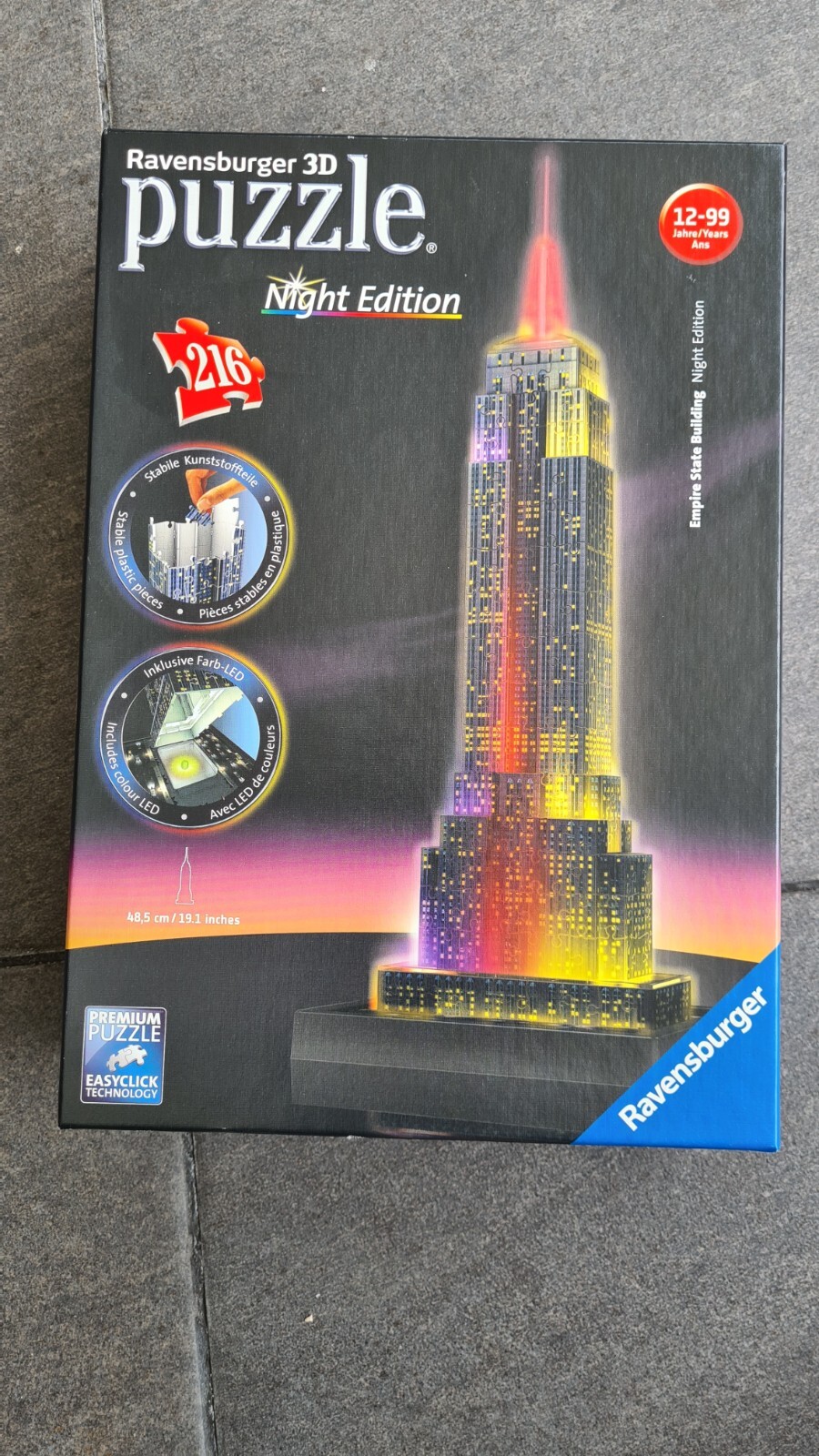 Ravensburger Empire State Building 3D Puzzle Colour Changing LED Night ...