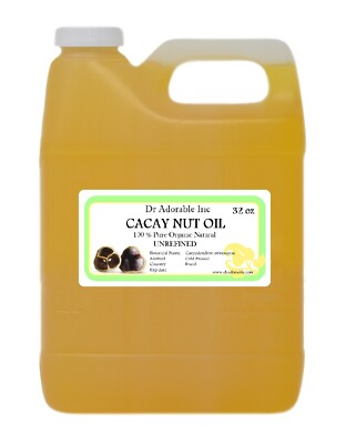 CACAY NUT OIL UNREFINED ORGANIC 100% PURE COLD PRESSED KAHAI OIL 1 oz ...