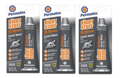 3 ~ Permatex The Right Stuff 90 Minute Grey Type 1 High Temp Gasket ...