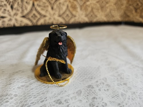 Newfoundland Ornament Angel Figurine Hand Painted on Display Disc | eBay