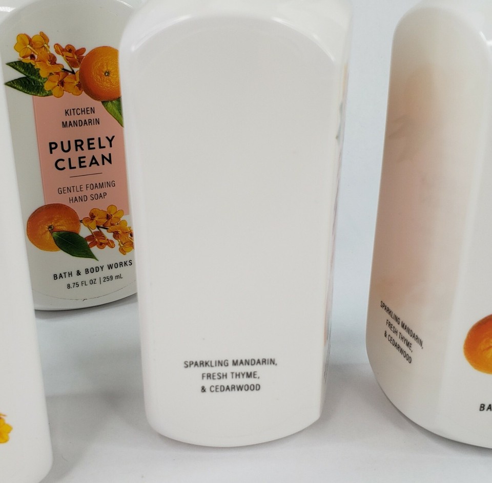 4 Kitchen Mandarin Gentle Foaming Hand Soap Wash Bath Body Works 8.75 ...