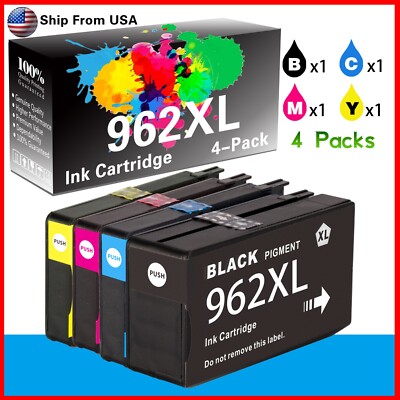 4-Pack Compatible 962XL 3JA00AN-03AN Ink Cartridge Work With 9025e ...