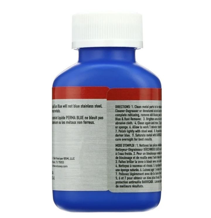 Birchwood Casey PERMA BLUE LIQUID Gun Bluing Touch-Up 3oz Bottle BC ...