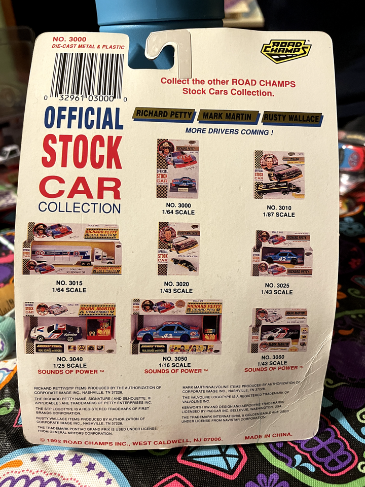 1992 Road Champs Official Stock Car Collection Richard Petty 1/64 Die ...