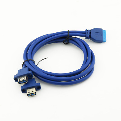 USB 3.0 Cable Dual Port USB 3.0 A Female Screw Mount Panel to ...