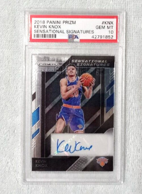 2018 Panini Prizm Kevin Knox Sensational Signatures Rookie Auto PSA 10 ...
