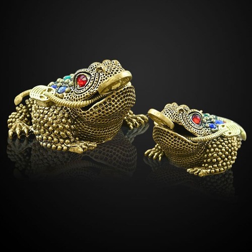 Golden Toad Ornaments Hollow Toad Craft Exquisite Toad Sculpture | eBay ...