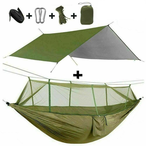 Camping Hängematte mit Zipper Moskitonetz + Regenschutz Zelt Plane ...