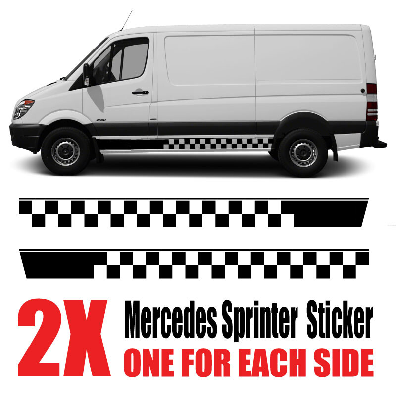 Mercedes Sprinter Graphics stripes Camper Van SWB LWB Decals Stickers ...