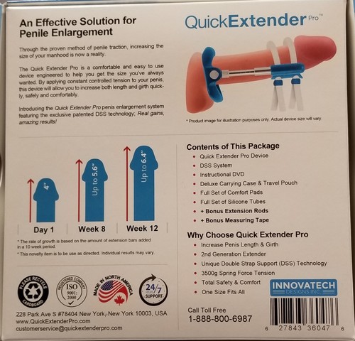 Quick Extender Pro Male Penile Enlargement Extender Deluxe Standard ...