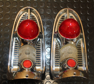 1956 oem Chevy Belair Taillights Taillight Tail Lamps TAIL Lights SET ...