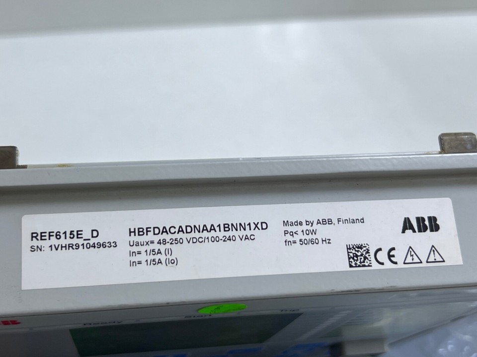 ABB REF615E-D protection & control relay only display panel ...