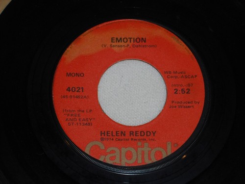 HELEN REDDY-Emotion (1974) CAPITOL 7" Single | eBay