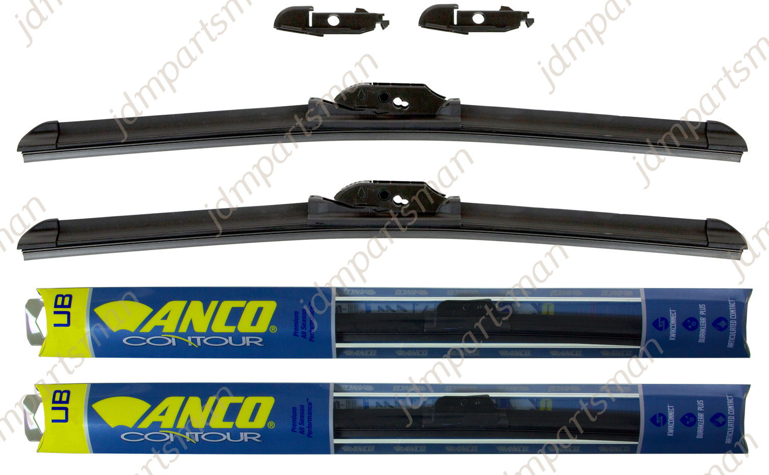 ANCO CONTOUR Beam Wiper Blade 22" & 18" (Set of 2) Front - C22UB ...