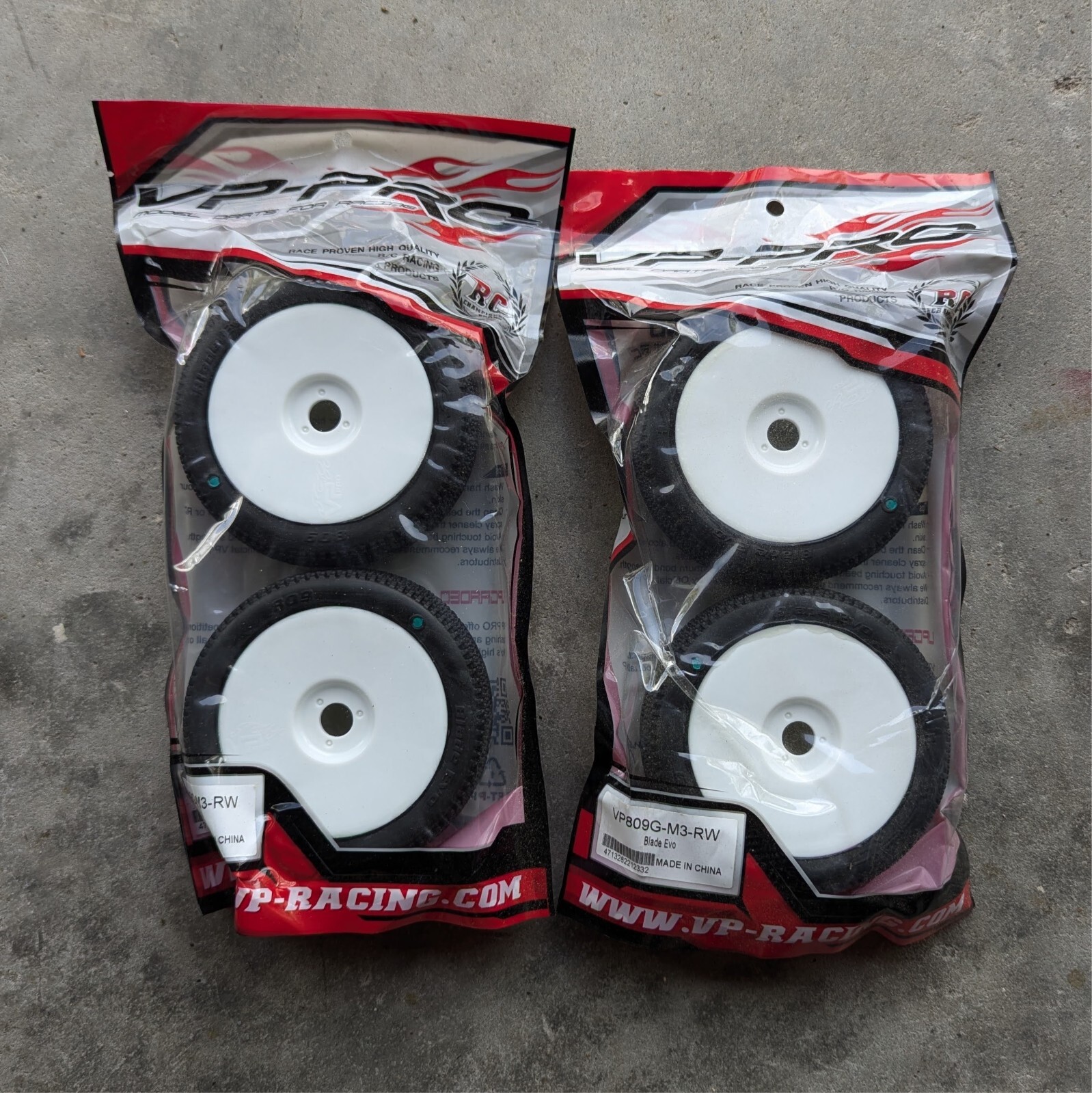 4X 1/8 RC Buggy Wheels & Tires VP-Pro Blade Evo M3 Green *NEW Unopened ...