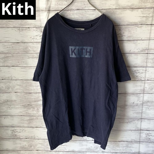 Kith XXL Short Sleeve T-Shirt Navy Logo Used | eBay