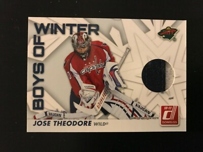 2010-11 Donruss Boys of Winter Threads Jose Theodore Prime 031/100 Wild ...