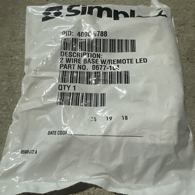SIMPLEX 4098-9788 WIRE BASE W/REMOTE LED | eBay