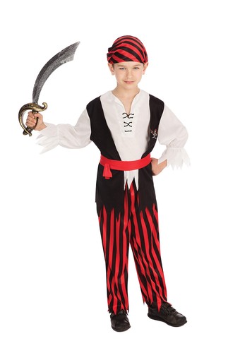 Bristol Novelty Pirate Boy Jim Costume, Small 5051090076296 | eBay
