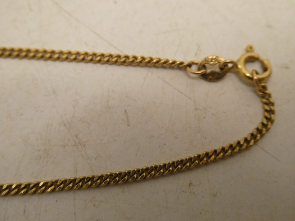VINTAGE 9 CT 375 GOLD CHAIN NECKLACE | eBay