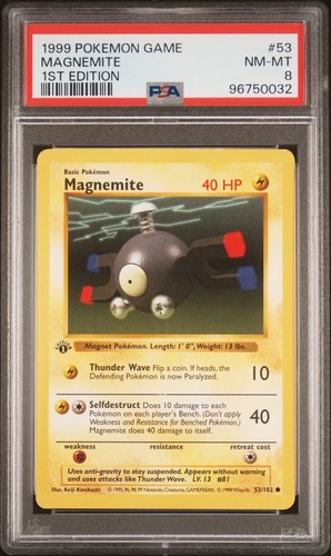 Pokemon Magnemite 1999 Base Set Shadowless 1st Edition #53 PSA 8 | eBay
