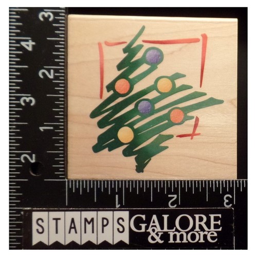 Stampendous Rubber Stamps Q075 TREE SQUARE ORNAMENTS #629 | eBay