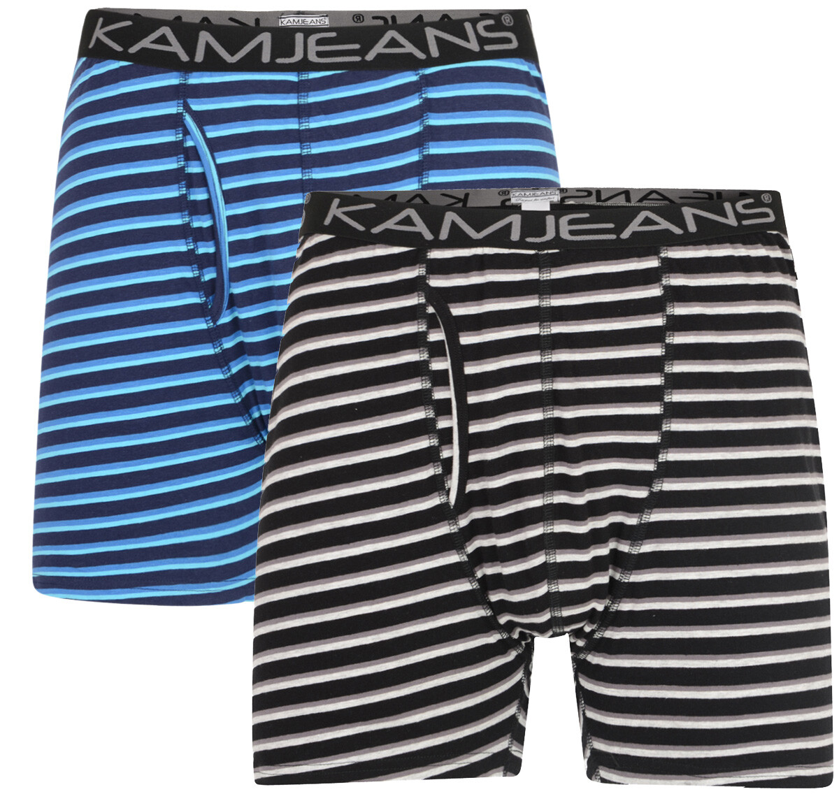 Mens KAM BIG SIZE 2 Pack Boxer Shorts Cotton Mix Underwear Classic 2XL ...