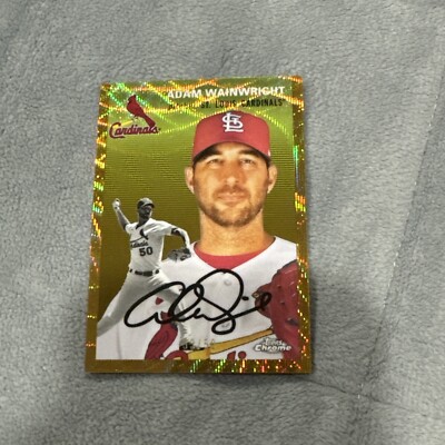 ADAM WAINWRIGHT 2023 topps chrome platinum anniversary GOLD WAVE ...