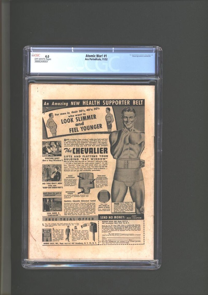 Atomic War #1 CGC 4.0 Atomic Explosion Cover & Panels 1952 | eBay