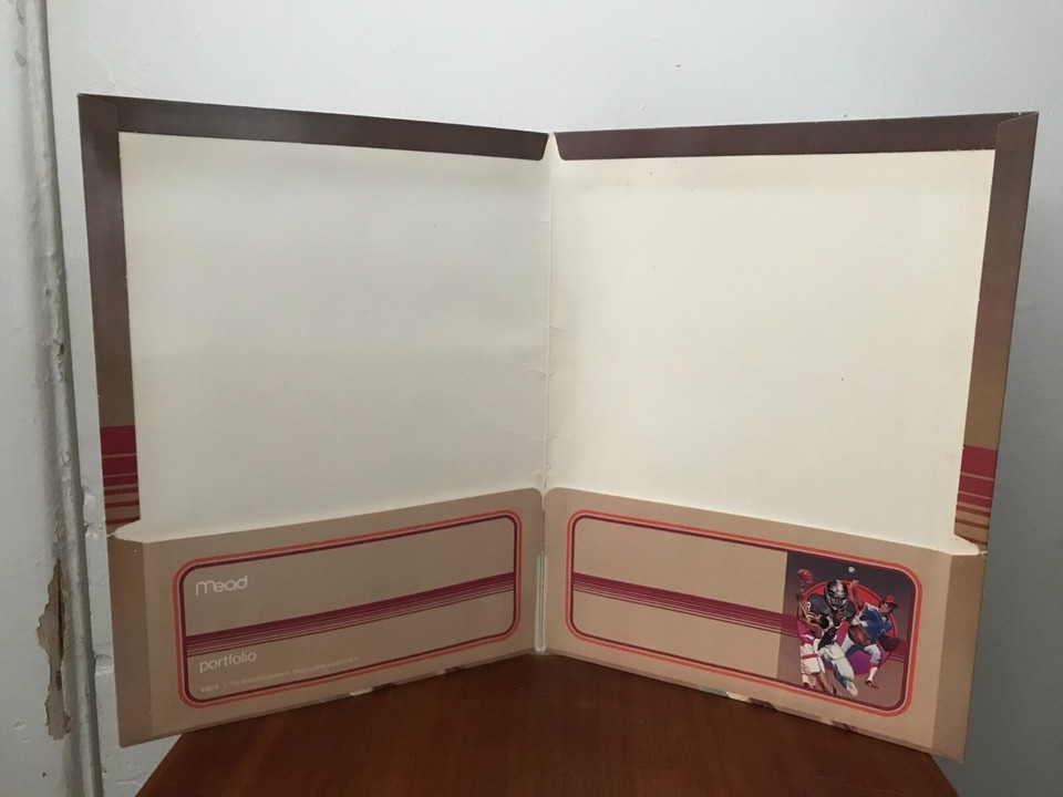 Vtg Mead Portfolio 33272 Sports Basketball Football Baseball Pocket ...