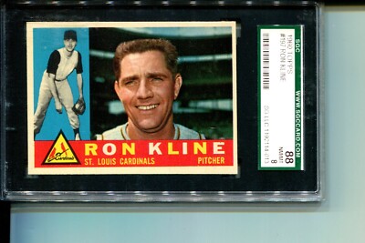 1960 TOPPS # 197 RON KLINE STL CARDS SGC 88 NM-MT 8 VERY LOW POP ONLY ...
