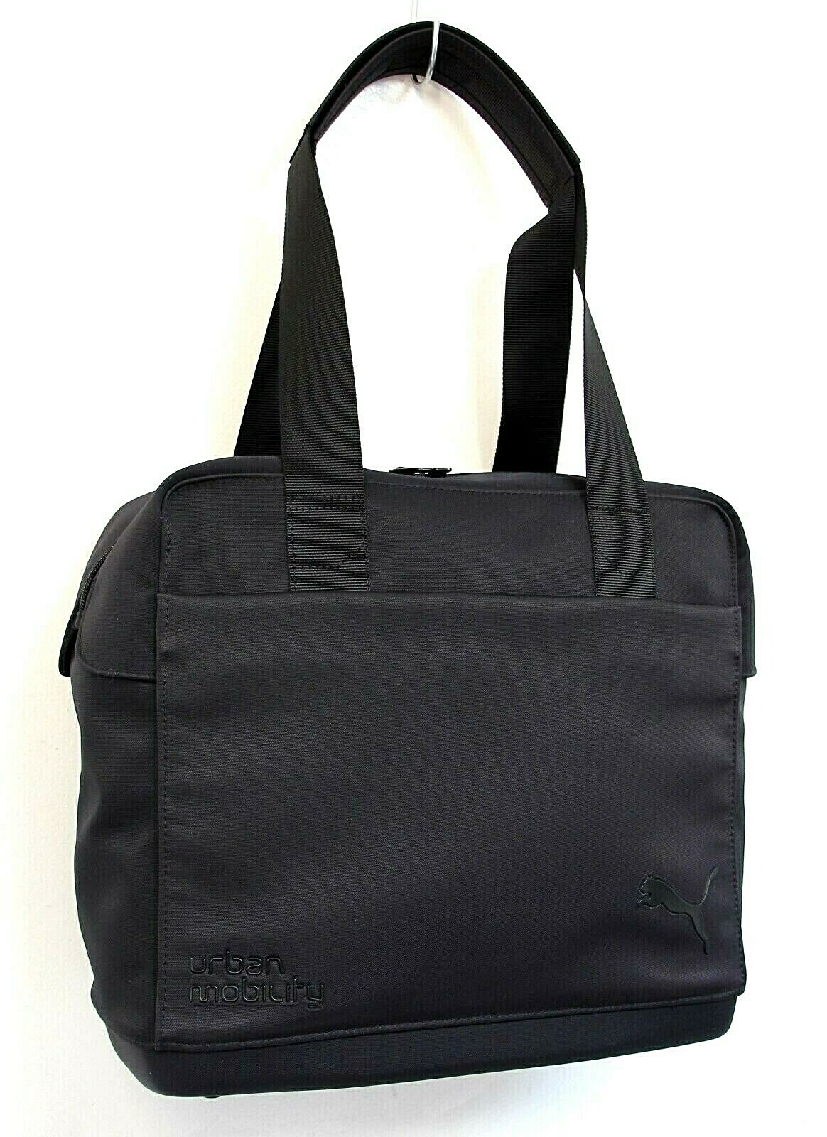 PUMA URBAN MOBILITY Black Nylon Zip Top Tote Travel Sports Carry Gym ...