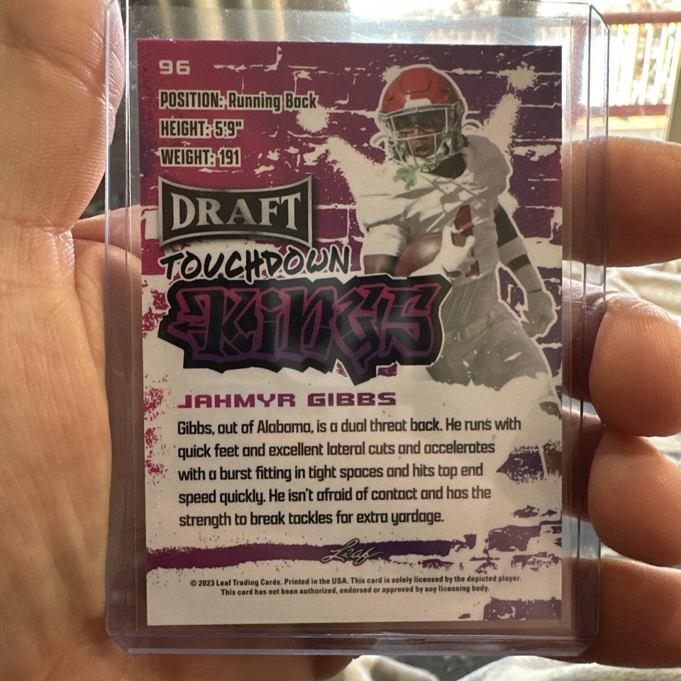 2023 Leaf Draft - TD Kings Red #96 Jahmyr Gibbs (RC) | eBay