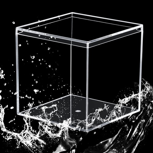 Acrylic Boxes for Display 4 Pack Clear Plastic Square Cube, 3.9x3.9x3 ...