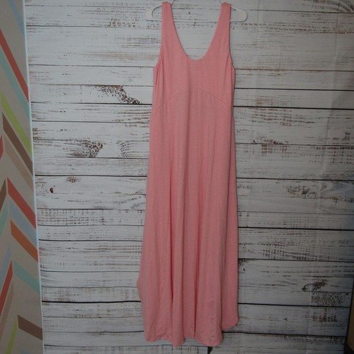Halara Dress Womens Medium Pink Sleeveless Maxi Scoop Neck Tank Stretch ...