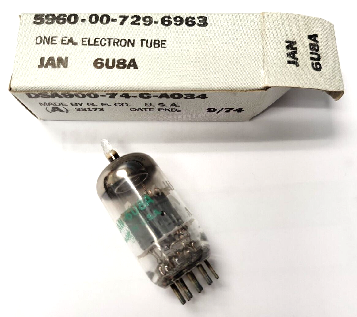 6U8A GE Vacuum Tubes 4 Valves Radio Guitar Vintage Amplifier Tested ...