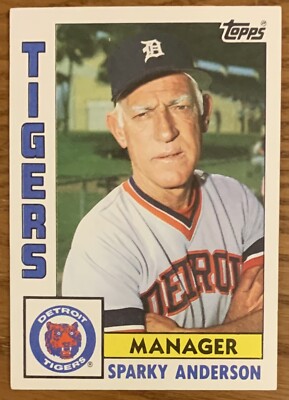 SPARKY ANDERSON, 1984 TOPPS MANAGER CARD, LEGENDARY DETROIT TIGERS ...