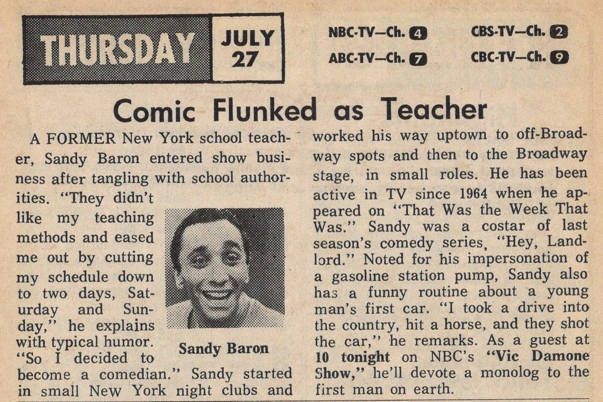 Sandy Baron Actress Photos Jack Baron Hi Res Stock Photography And