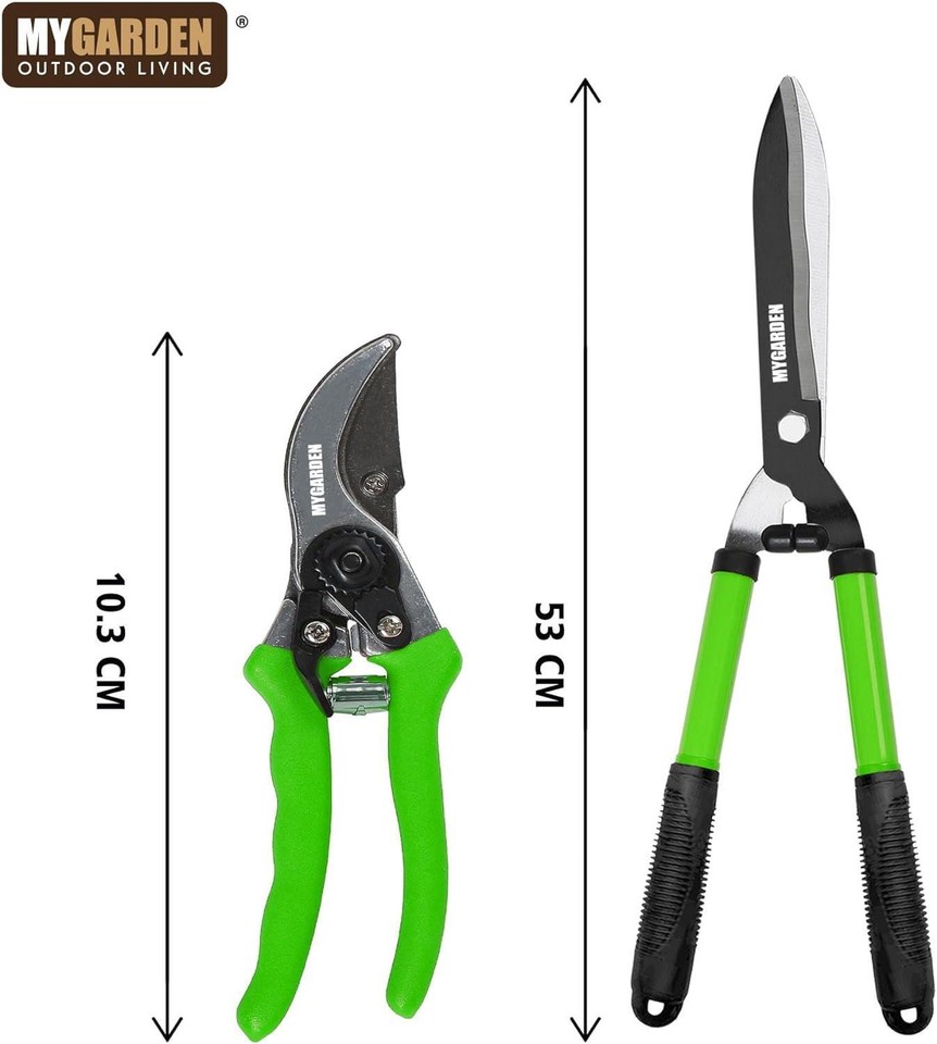 2Pc Garden Pruning Shears Secateurs Hedge Cutter Gardening Scissors ...