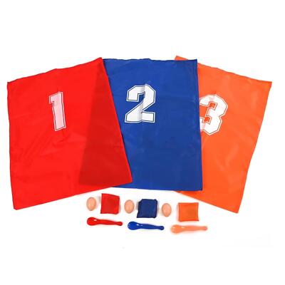 3 In 1 Sports Day Kit Set Fun Outdoor Garden Kid Family Sports Activity ...