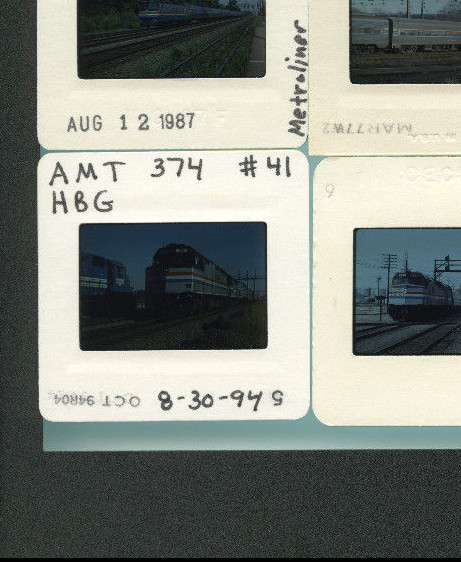 1994 Amtrak AMTK EMD F40PHR Locomotive #374 - Vintage 35mm Railroad ...