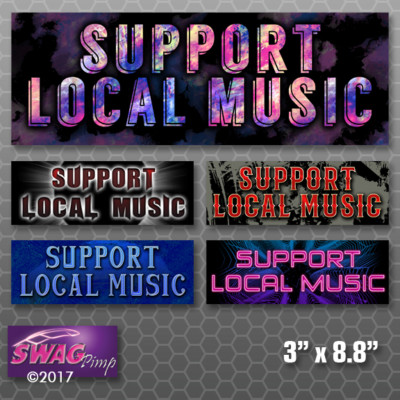 Support Local Music Bumper Sticker Car Truck Vinyl Decal Musician Gift ...