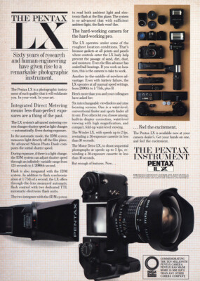 1981 Pentax LX Camera: Sixty Years of Research Vintage Print Ad | eBay